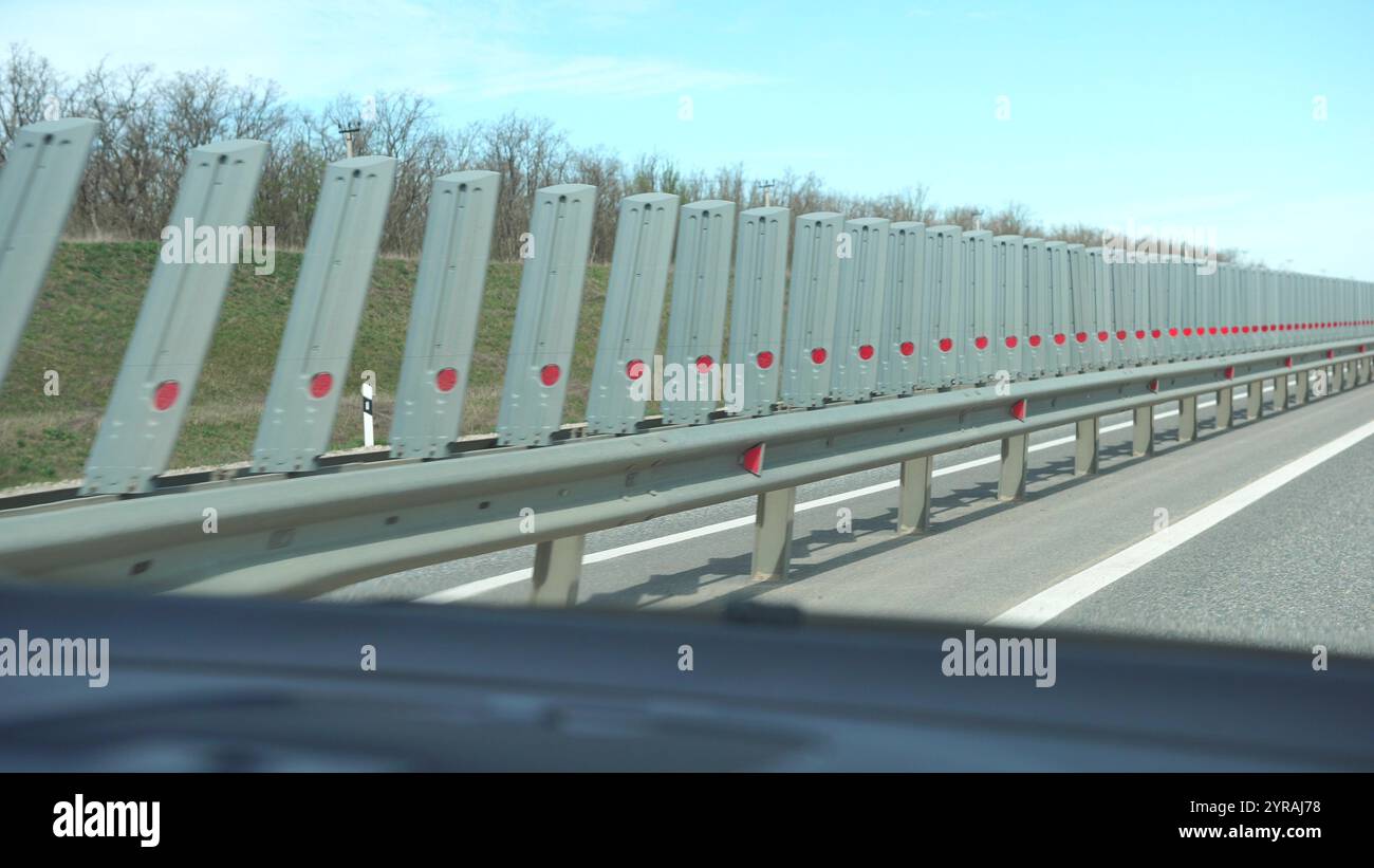 Roadside Safety Barriers Highway Traffic Control Stock Photo - Alamy