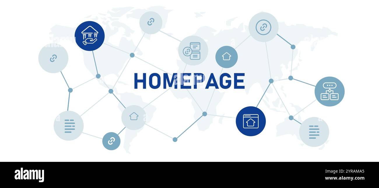 Homepage website home main page illustration header icon set graphic ...