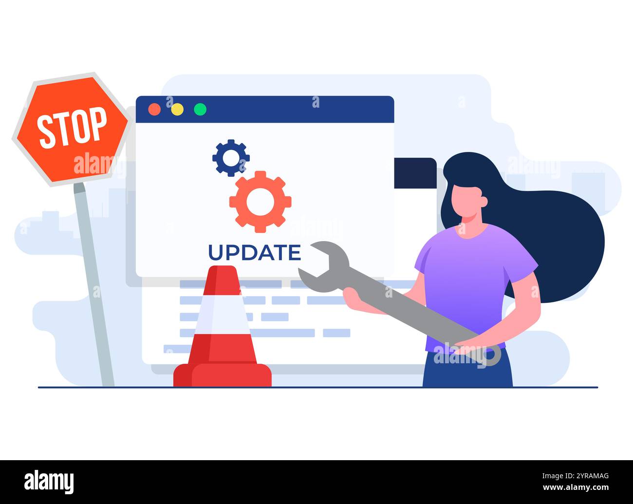 Engineer installation Stock Vector Images - Alamy