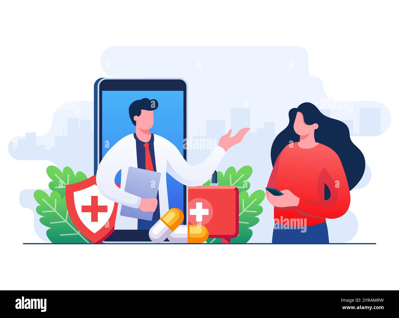 Female health app Stock Vector Images - Alamy