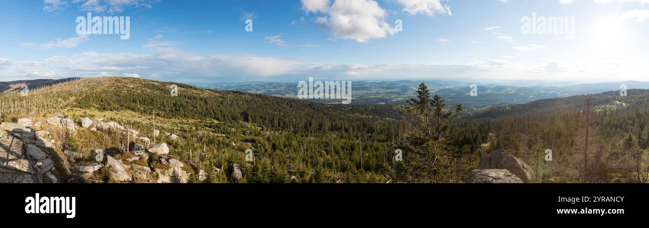Aussicht vom Dreisessel-Berg, View from the Dreisessel Mountain Stock ...