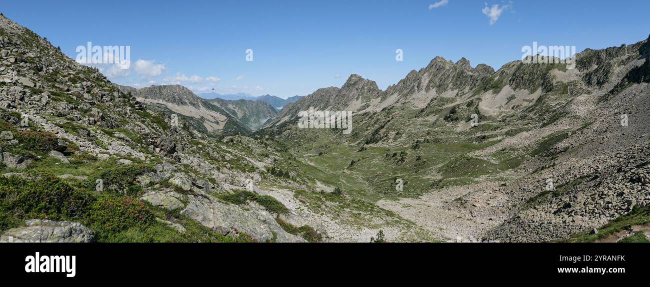 Panorama of the Agalops ridge viewed from the trail leading to ...