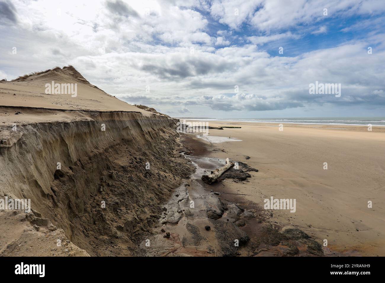 Soulac-sur-Mer (central-western France): coastal erosion, beach “plage ...