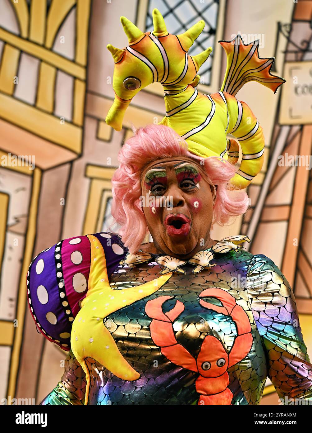 LONDON, UK. 3rd Dec, 2024. Clive Rowe as Dame Sarah on stage for Every ...