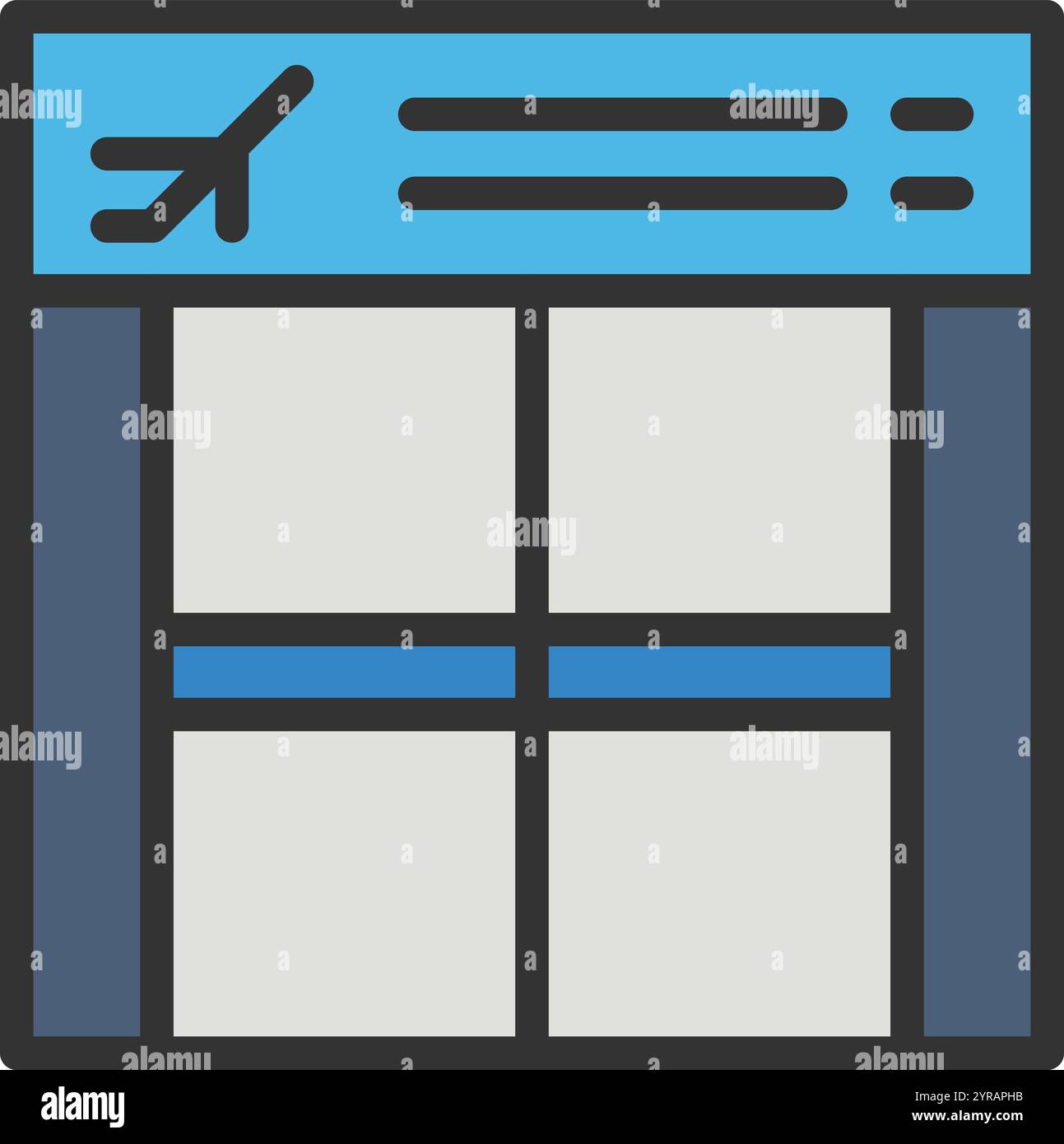 Boarding Gate icon vector image. Suitable for mobile application web application and print media ...