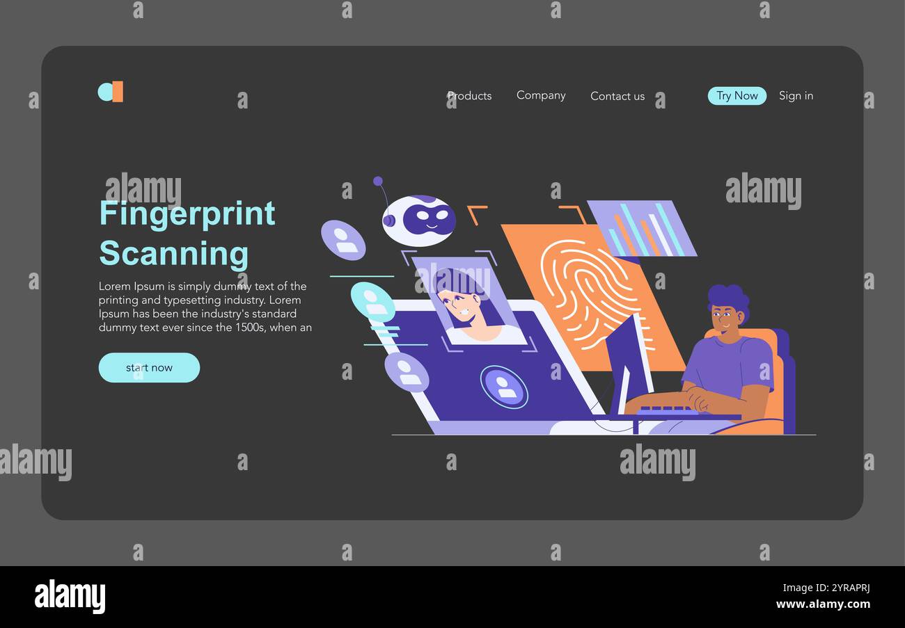 Forensics Technology concept. Digital fingerprint scanning and identity ... Forensics Technology concept. Digital fingerprint scanning and identity ...