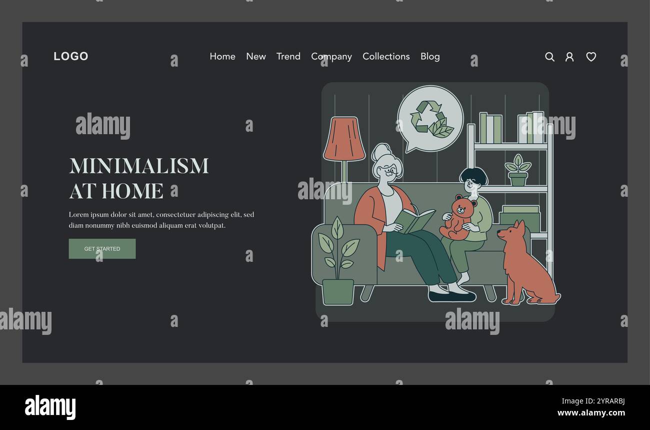 Conscious Consumption concept. Family embraces minimalism at home ...