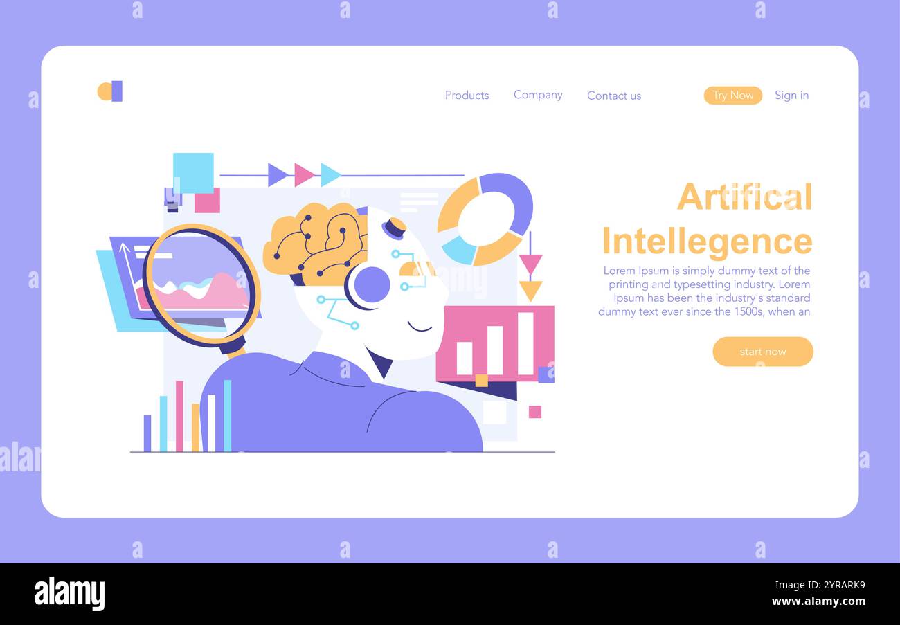 Brain inspired algorithms Stock Vector Images - Alamy