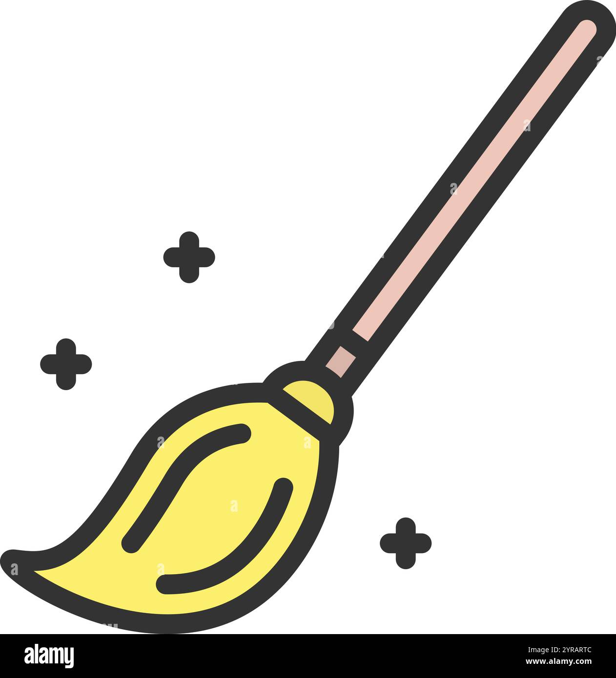 Broom icon vector image. Suitable for mobile application web ...