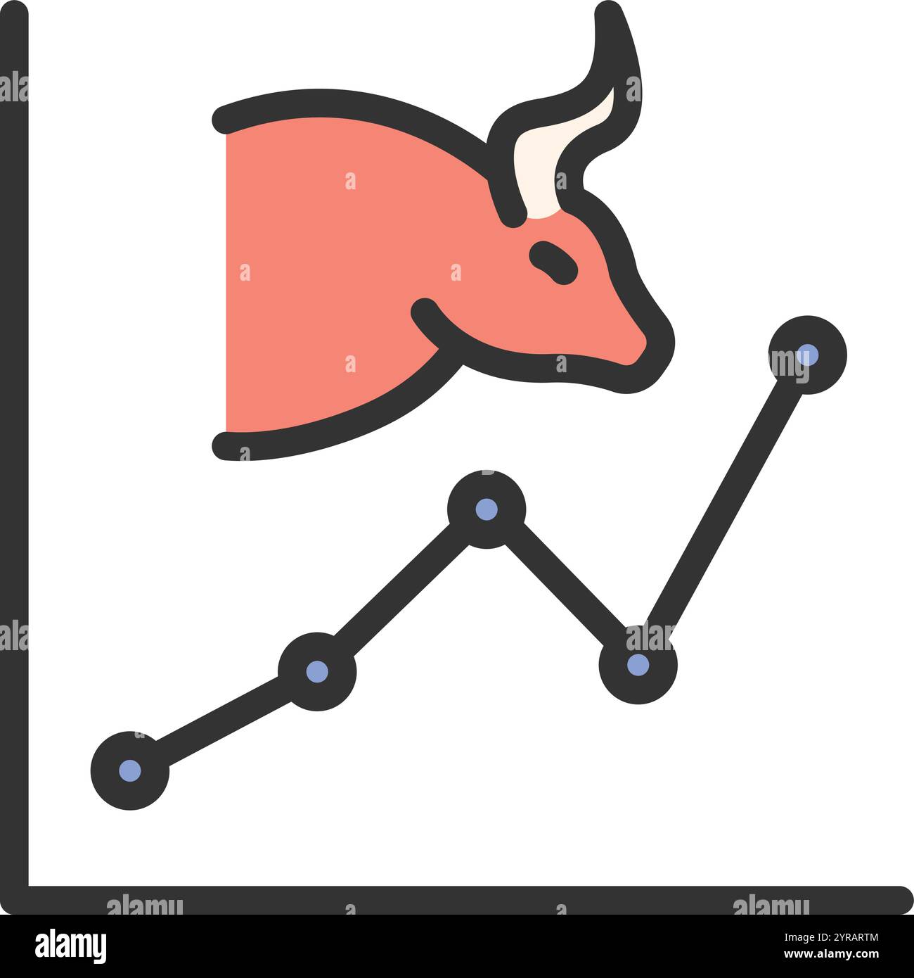 Bull Market icon vector image. Suitable for mobile application web ...