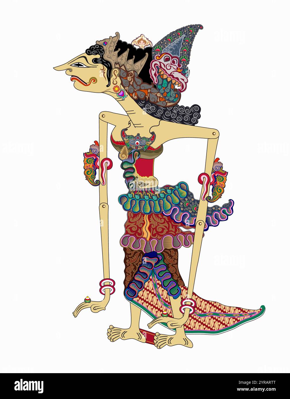 Wayang puppet, Banowati character, Indonesian shadow puppet show ...