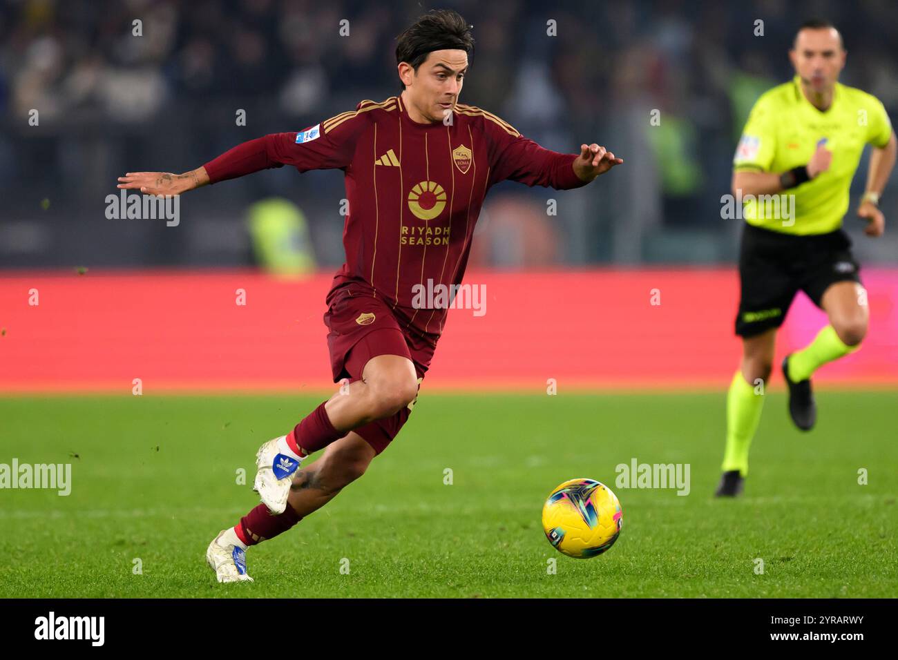 Paulo Dybala of AS Roma in action during the Serie A football match ...