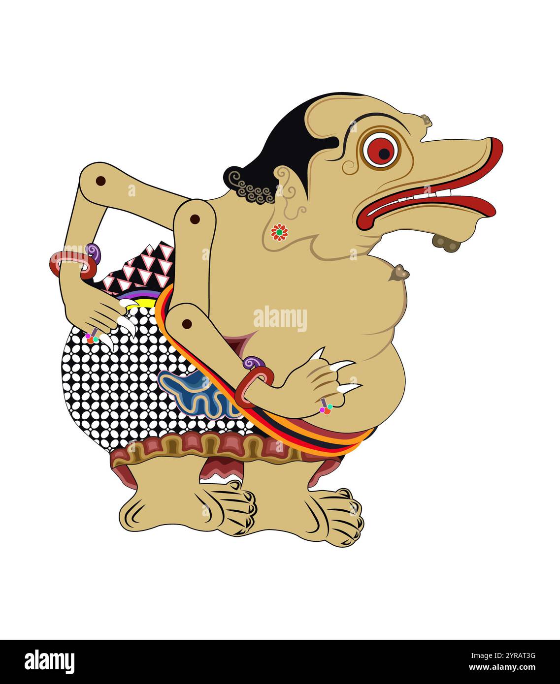 Wayang puppet shadow, togog image illustration. Traditional javanese performance art Stock Photo ...