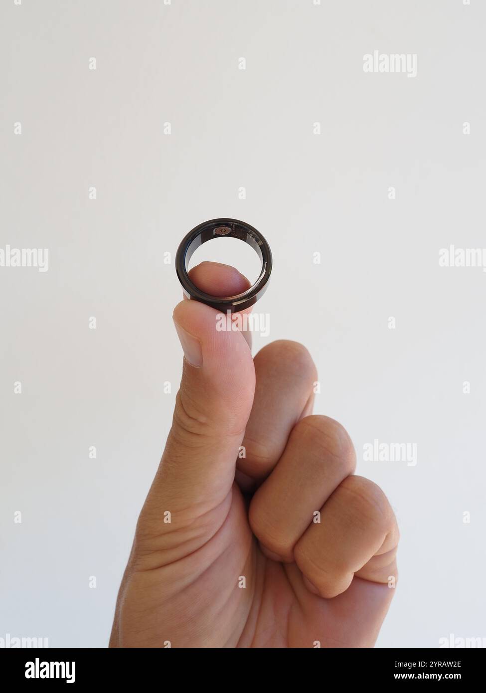 Hand Holding Smart Ring, Heart Rate, Blood Oxygen Tracker Stock Photo ...