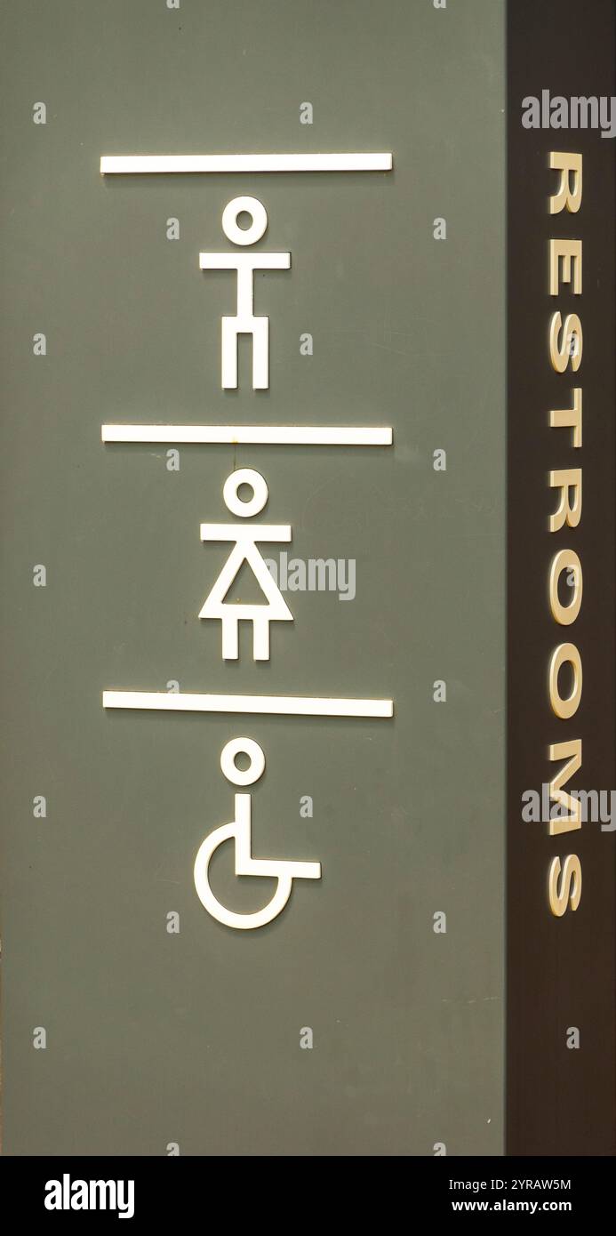 modern restroom sign Stock Photo - Alamy