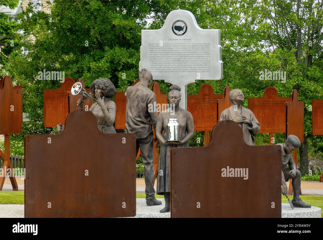 The National Memorial for Peace and Justice in Montgomery Alabama Stock ...