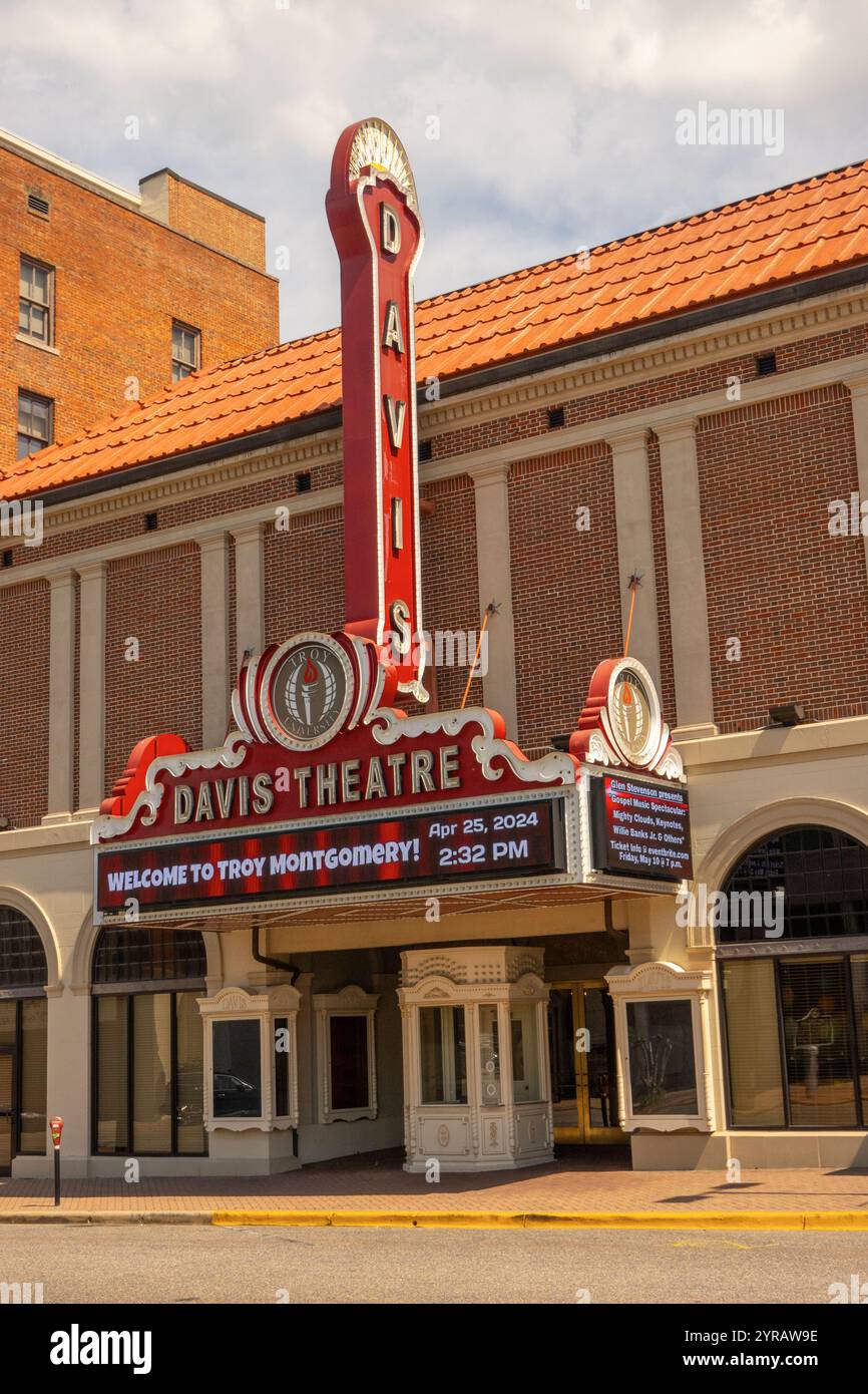 Troy University Davis theatre in downtown Montgomery Alabama Stock ...