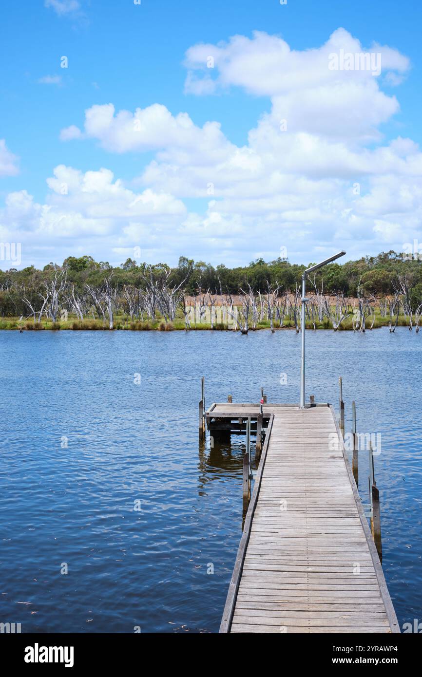 Bath Street Jetty on the Swan River at the Maylands foreshore with ...
