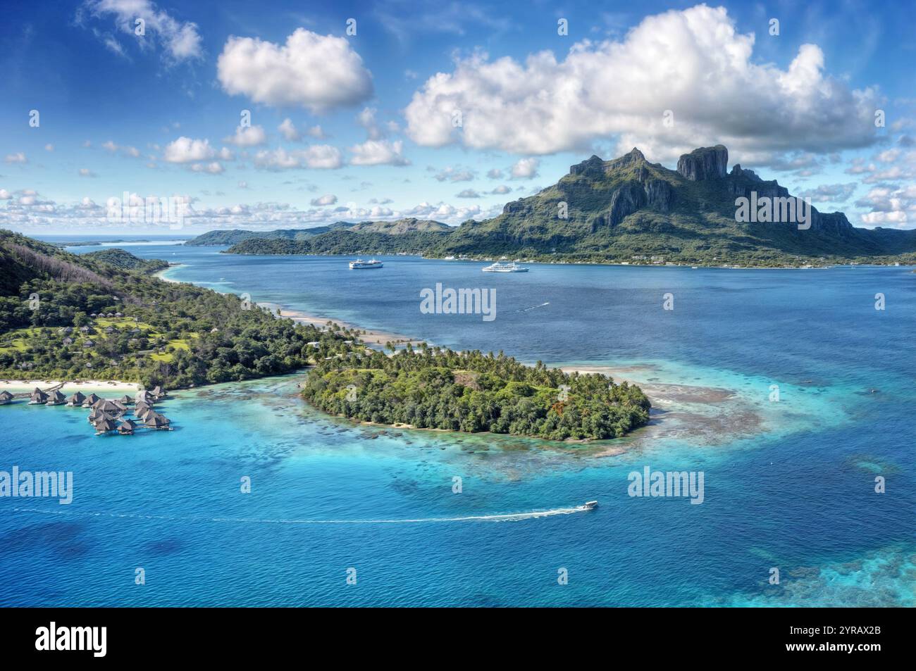 Aerial view of Bora Bora, French Polynesian island Stock Photo - Alamy