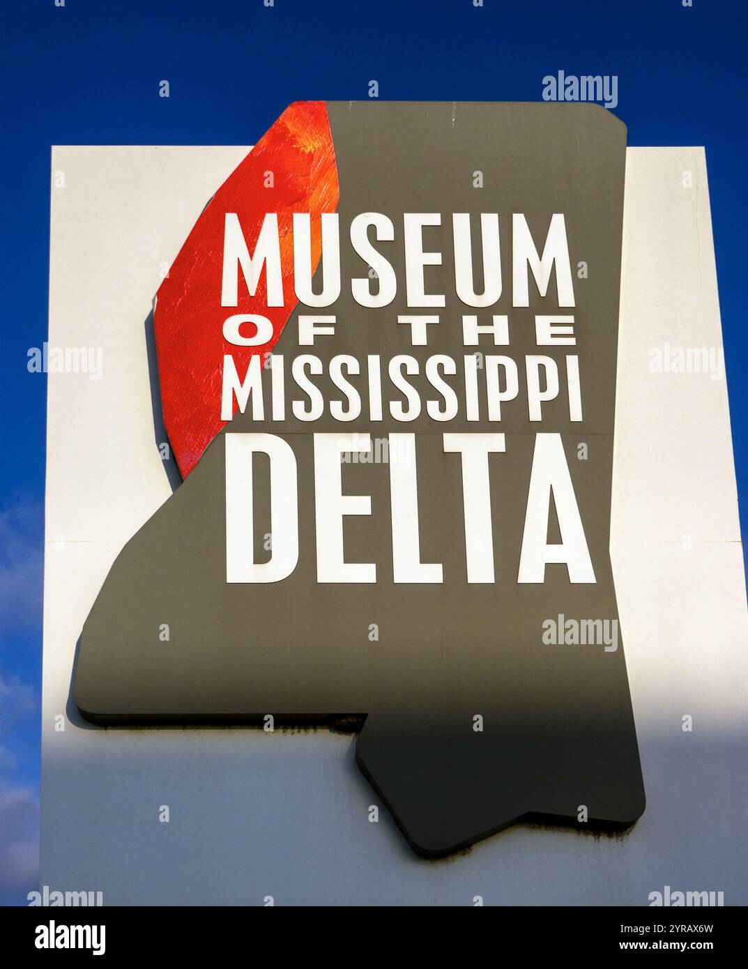 Museum of the Mississippi delta sign in Greenwood Mississippi Stock ...