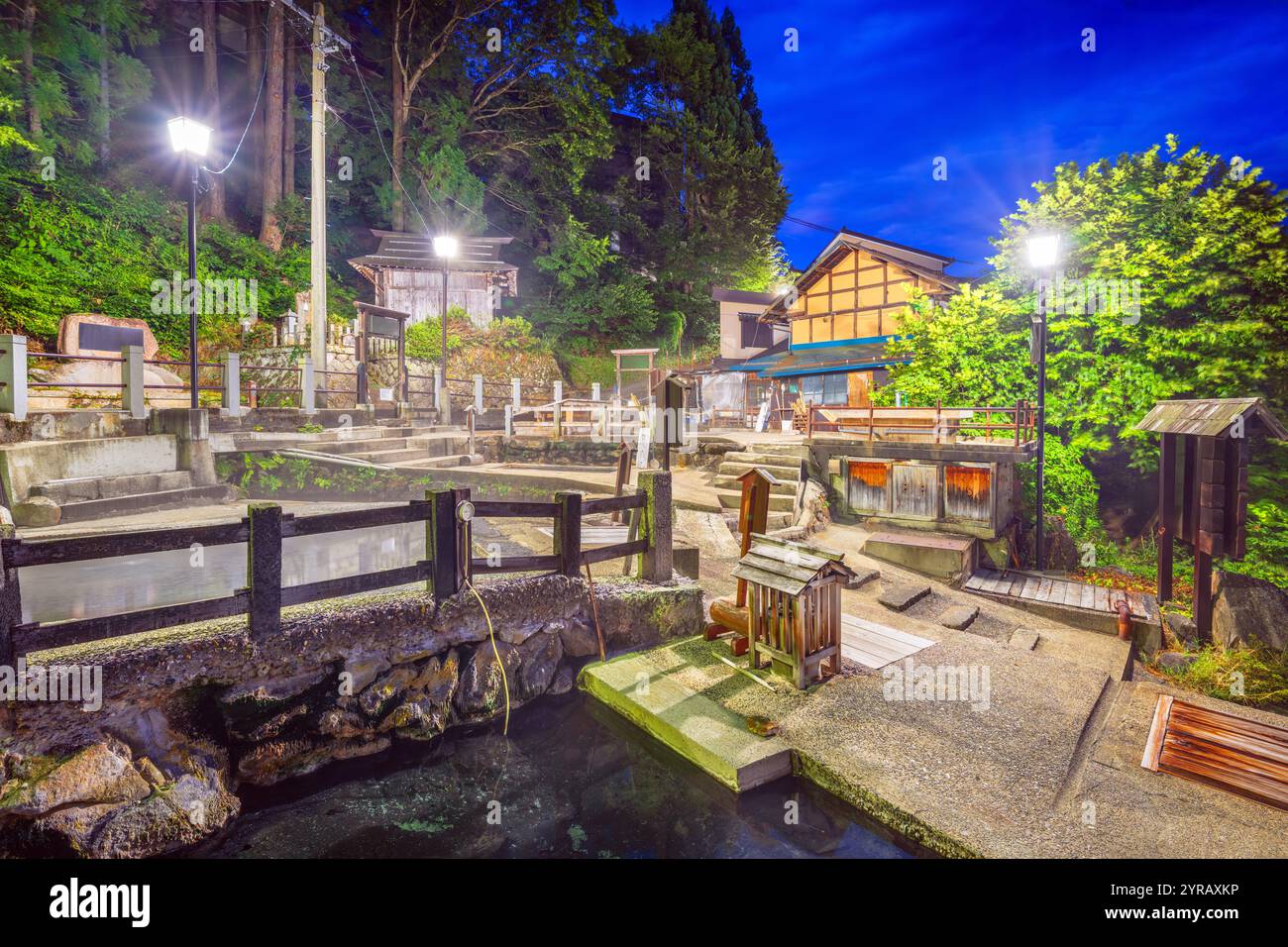 Nozawa Onsen, Japan historic hot springs baths Stock Photo - Alamy