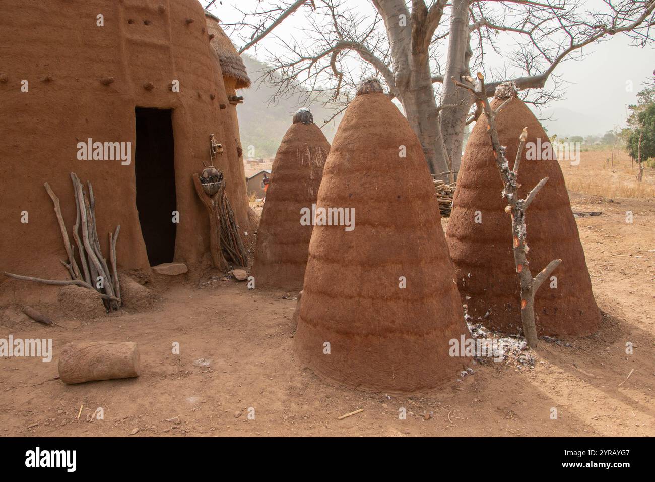 Traditional Clay Village House with Voodoo Altar in Rural Togo ...