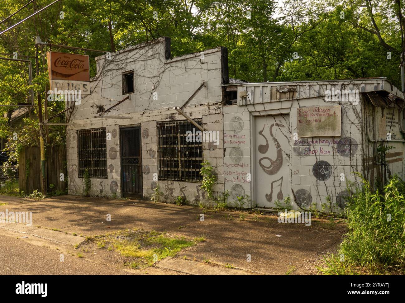 Security gates door window wrought sign trees plants weeds hi-res stock ...