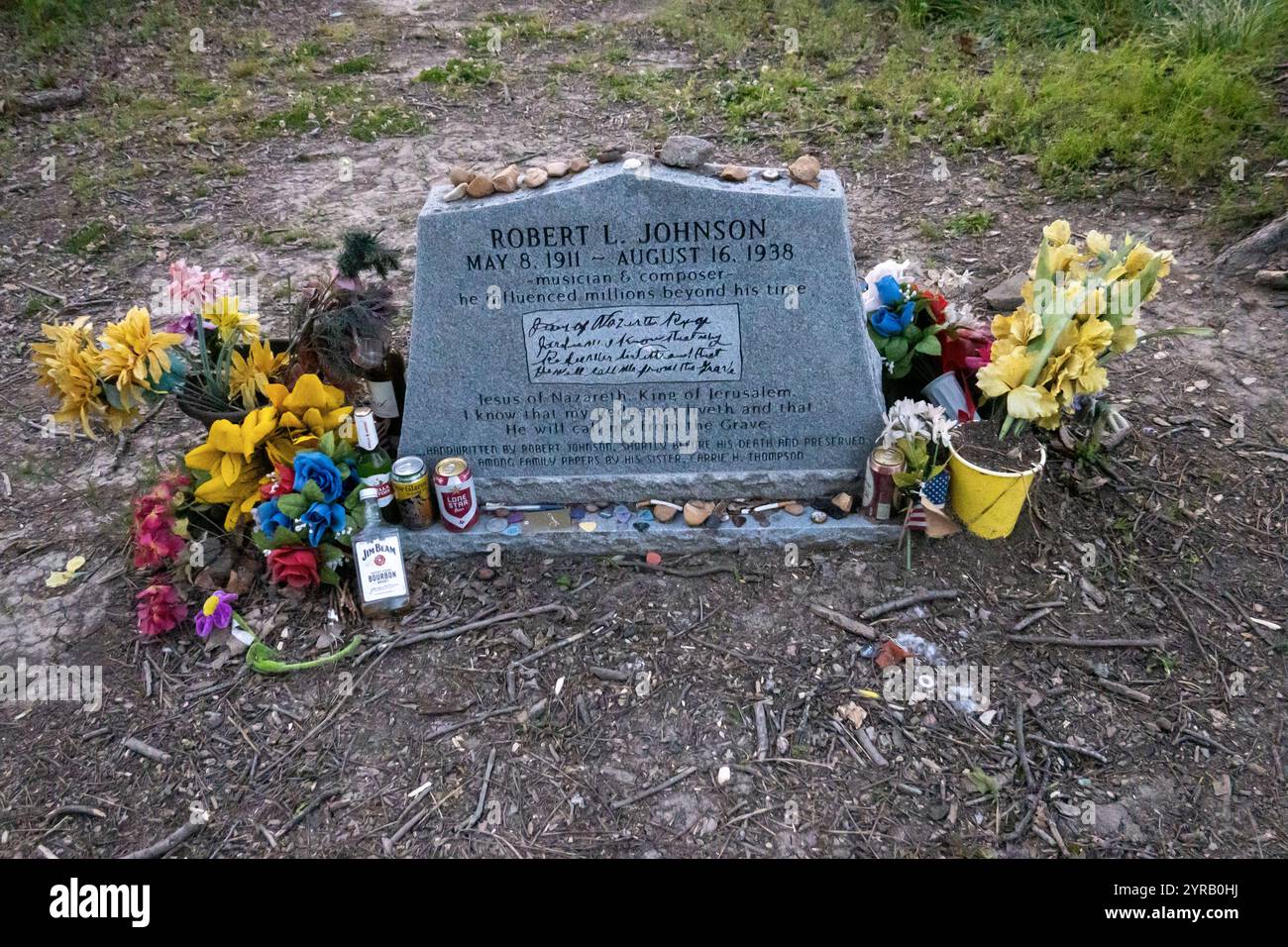 Grave of Robert L Johnson at the Little Zion MB church in Greenwood ...