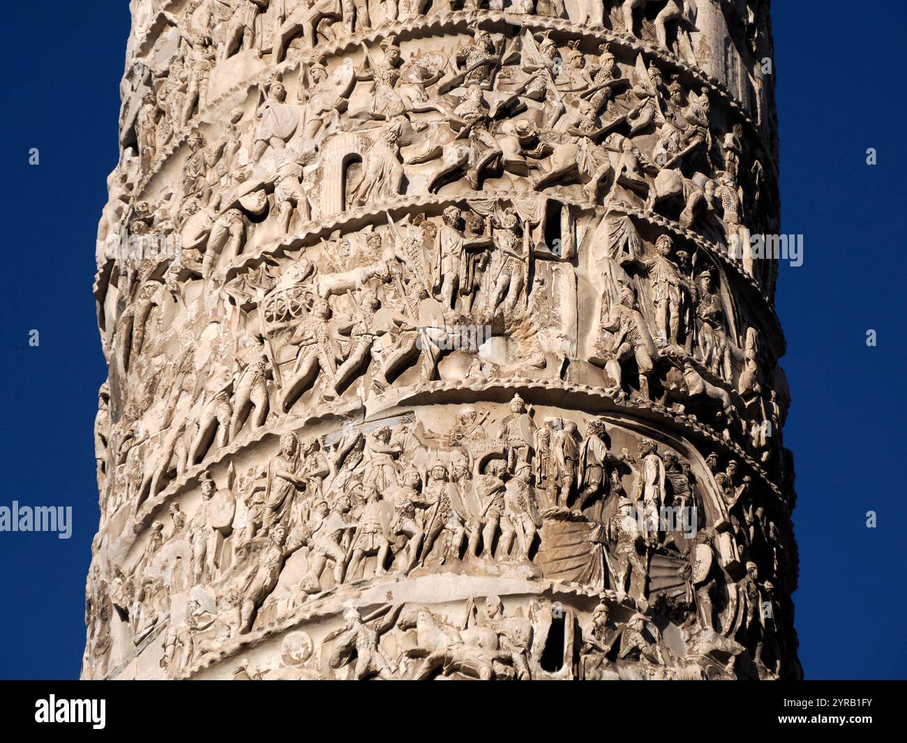 The Column of Marcus Aurelius in Rome detail Stock Photo - Alamy