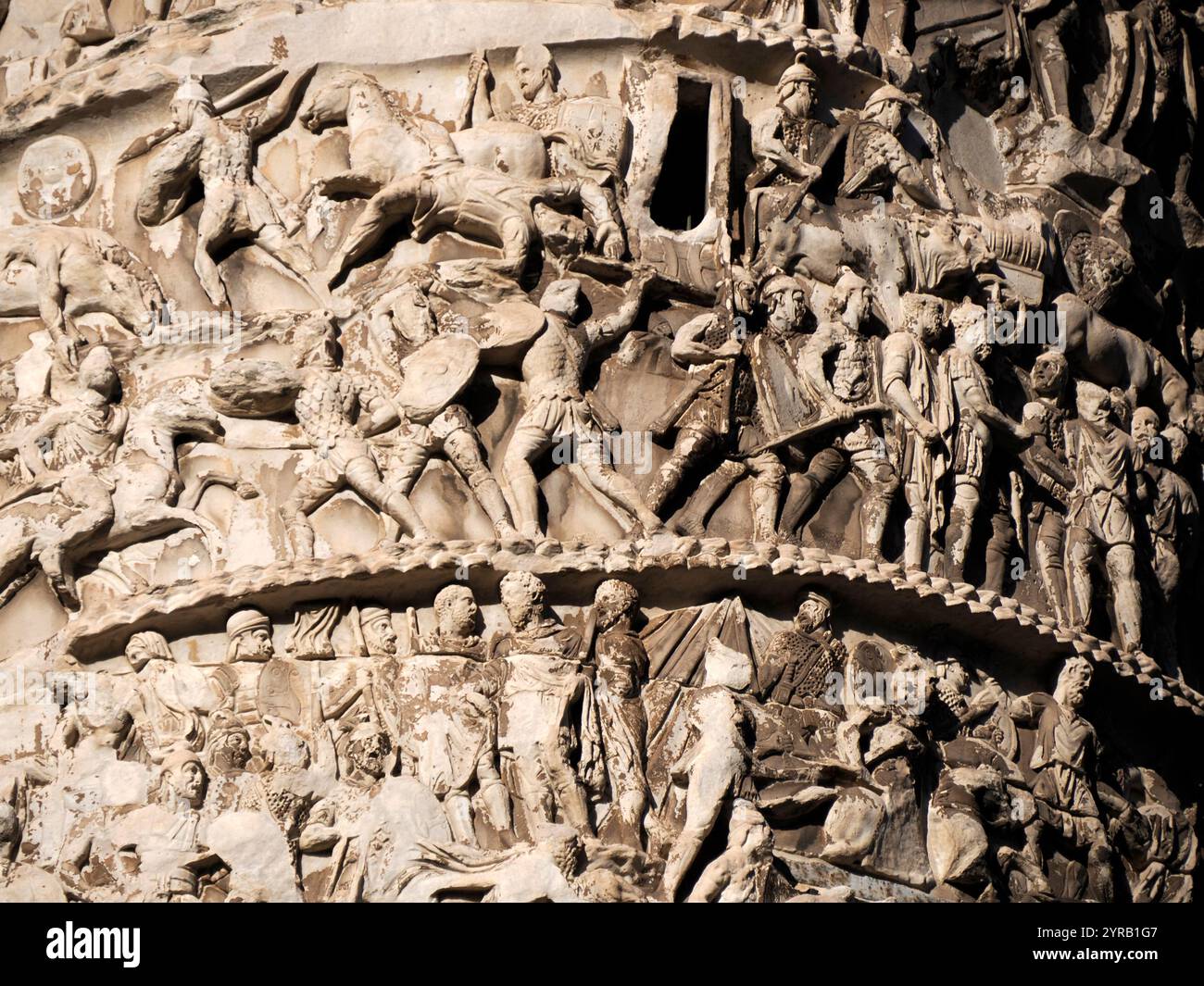 The Column of Marcus Aurelius in Rome detail Stock Photo - Alamy