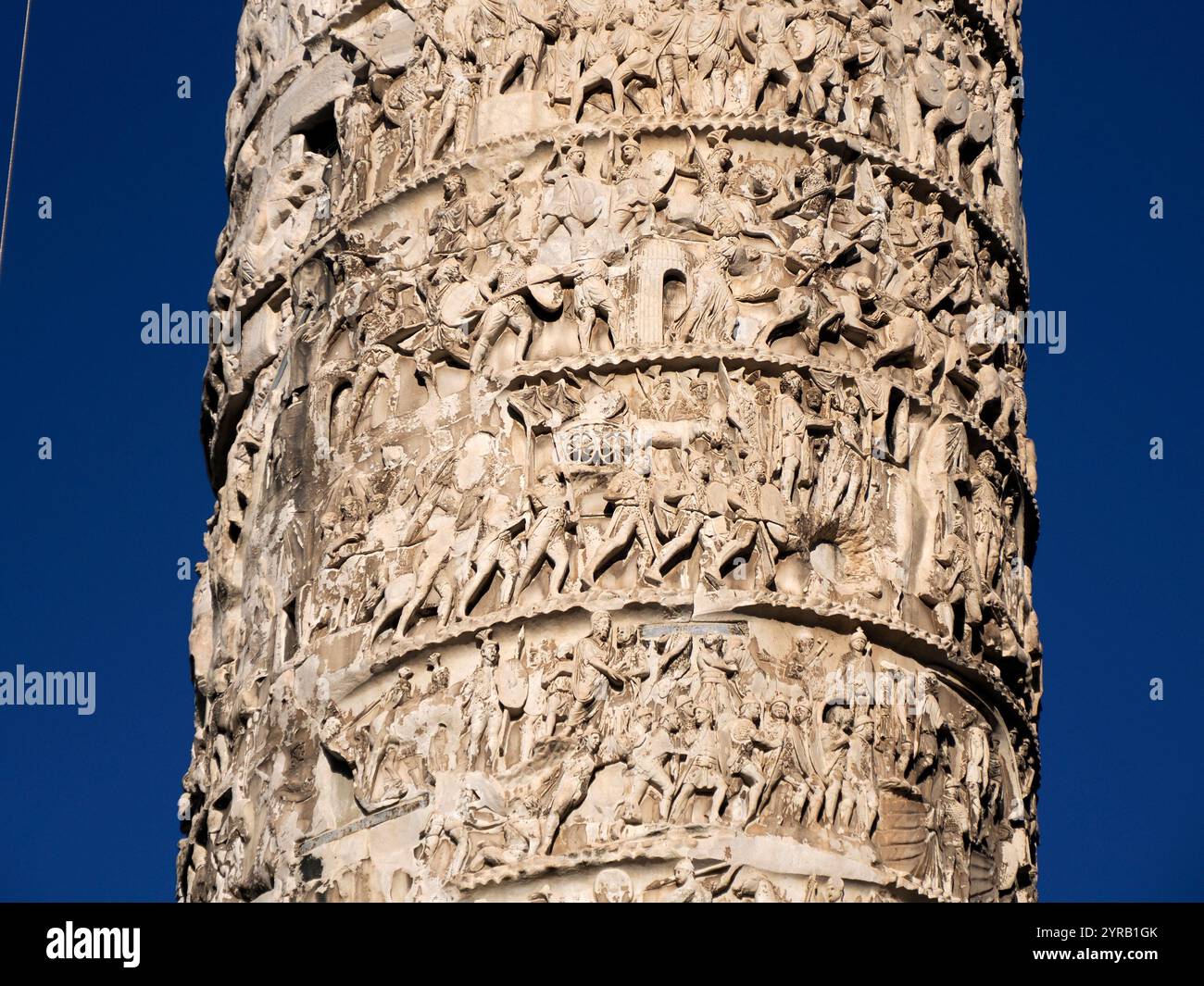 The Column of Marcus Aurelius in Rome detail Stock Photo - Alamy