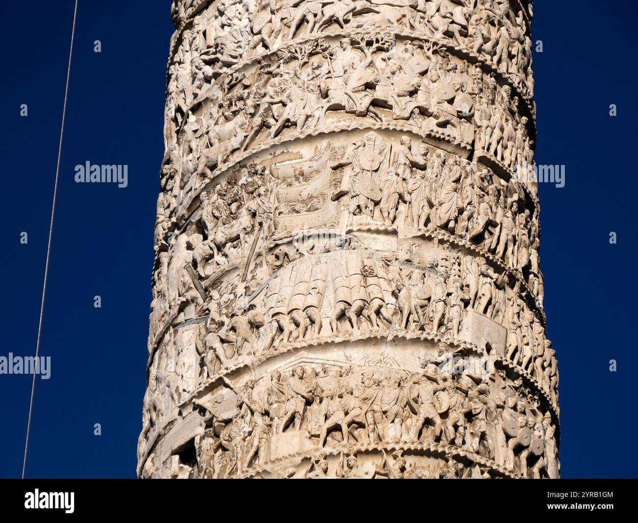 The Column of Marcus Aurelius in Rome detail Stock Photo - Alamy
