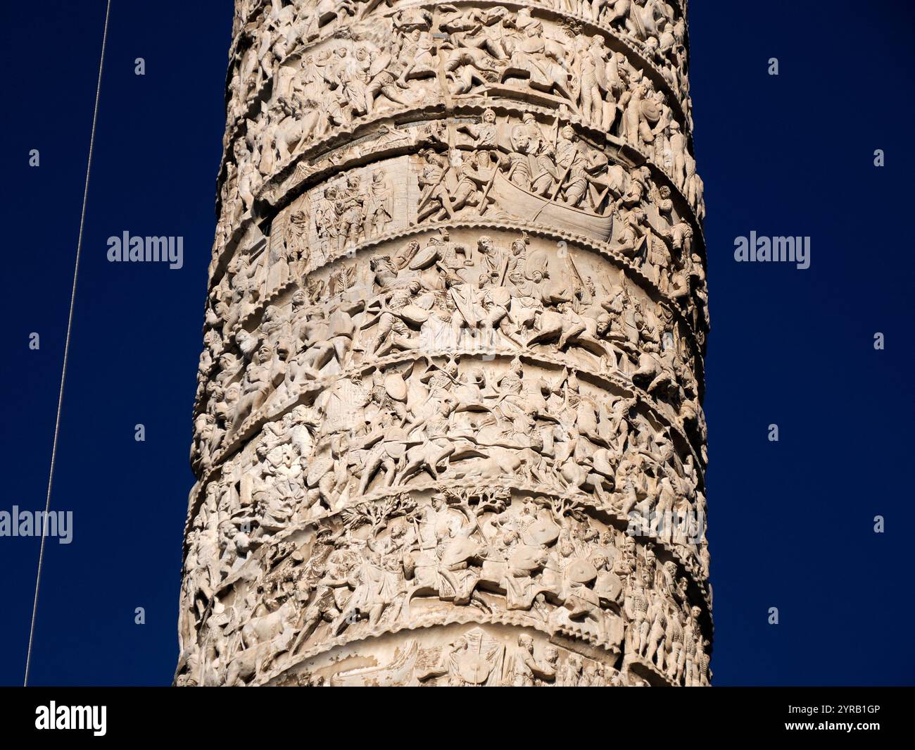 The Column of Marcus Aurelius in Rome detail Stock Photo - Alamy