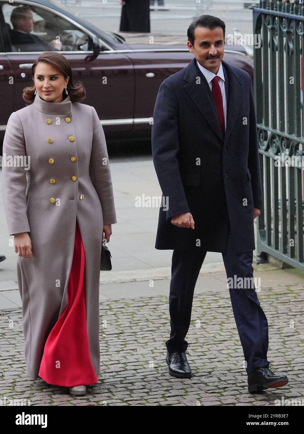 The Emir of Qatar Sheikh Tamim bin Hamad Al Thani and his wife Sheikha ...