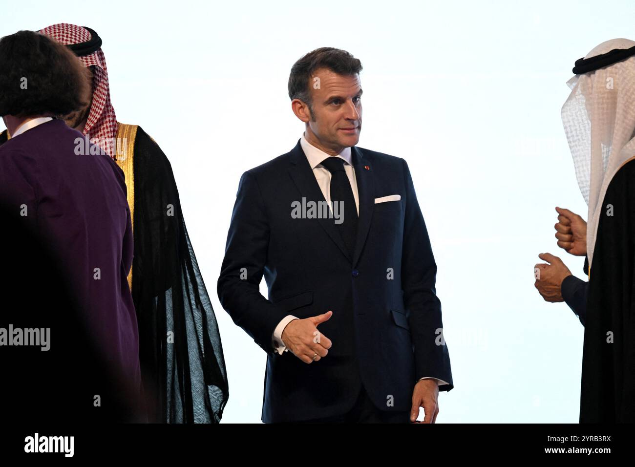 Riyadh, Saudi Arabia. 03rd Dec, 2024. French President Emmanuel Macron ...