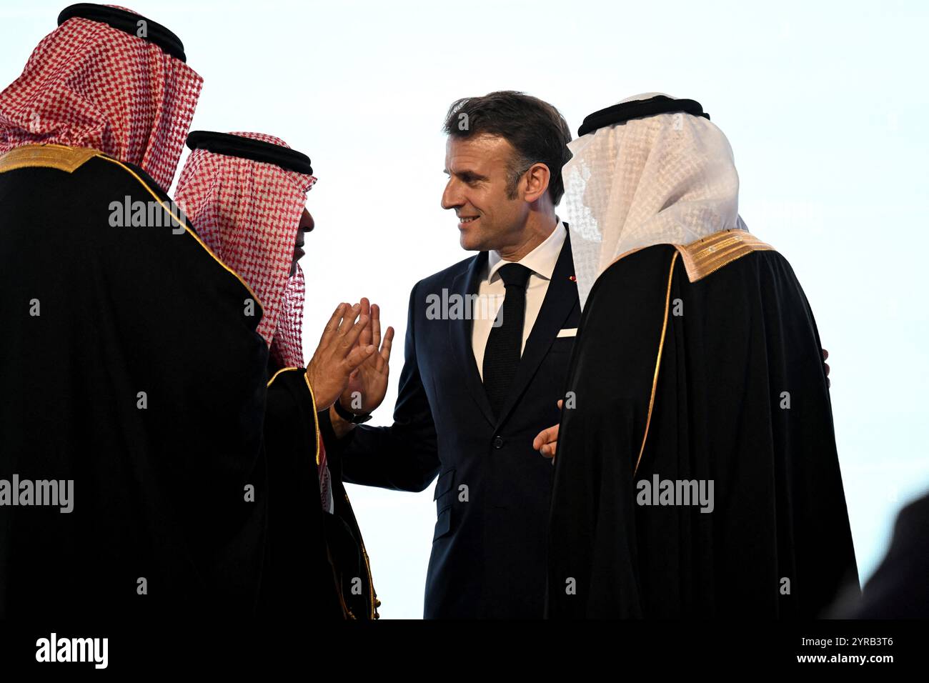 Riyadh, Saudi Arabia. 03rd Dec, 2024. French President Emmanuel Macron ...