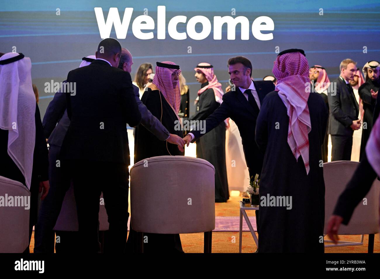 Riyadh, Saudi Arabia. 03rd Dec, 2024. French President Emmanuel Macron ...