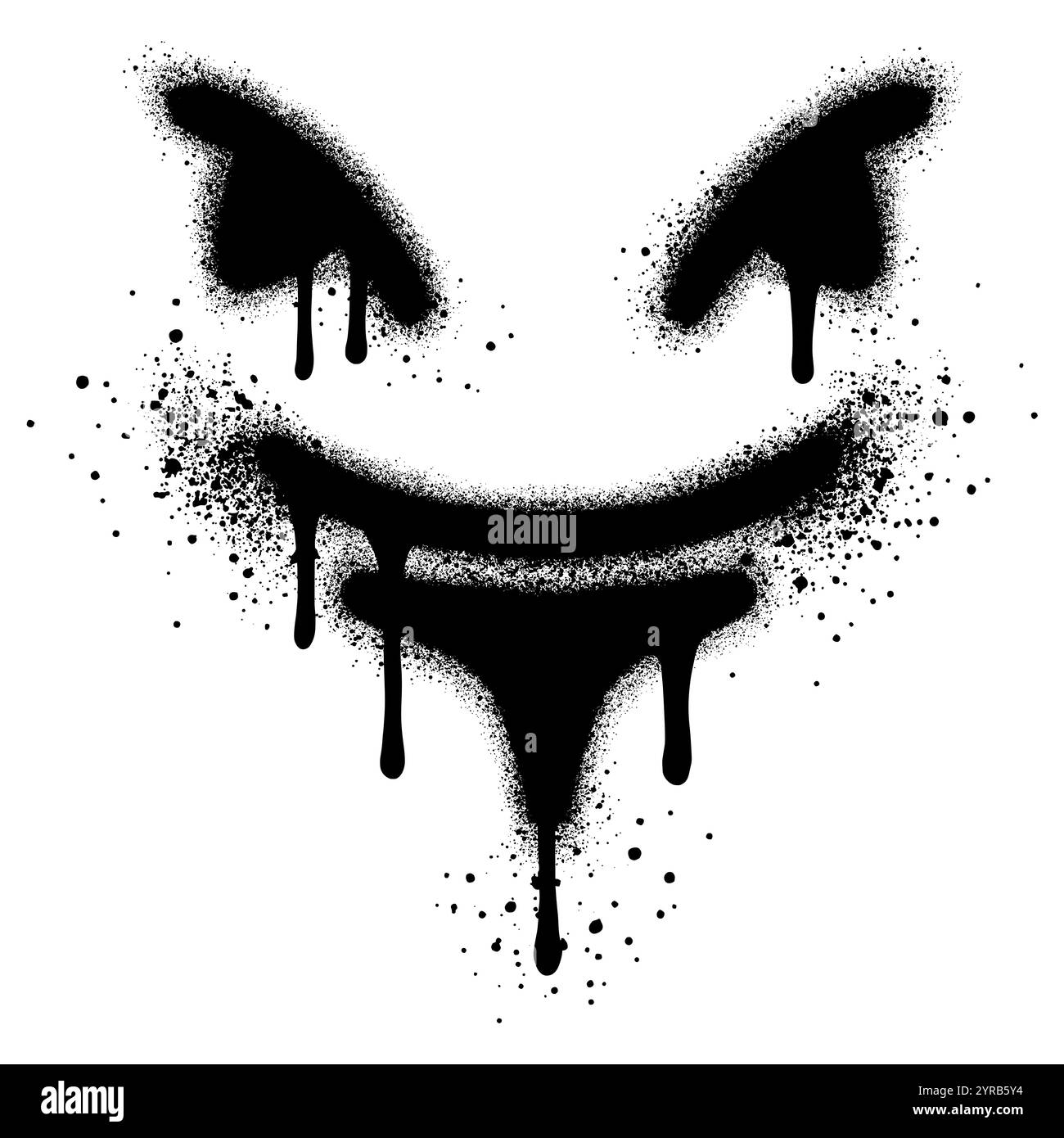 Face Spray Painted Graffiti isolated on white background. vector ...