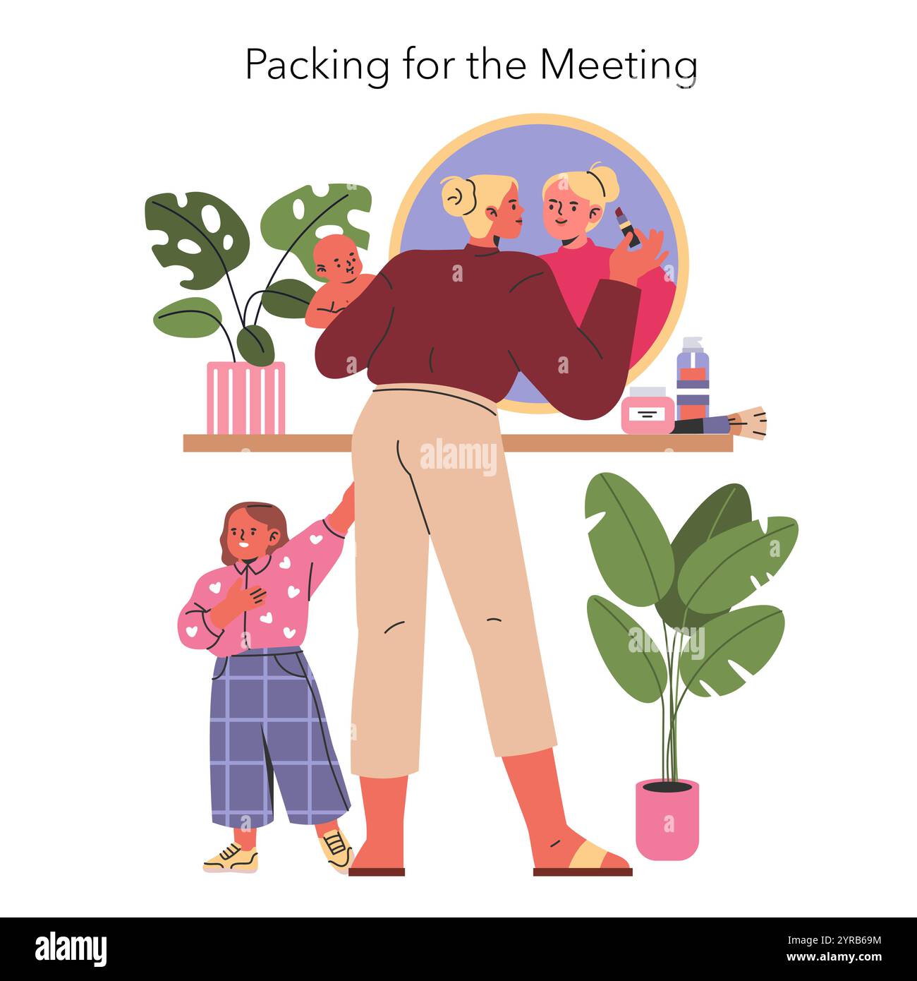 Daughter apply Stock Vector Images - Alamy