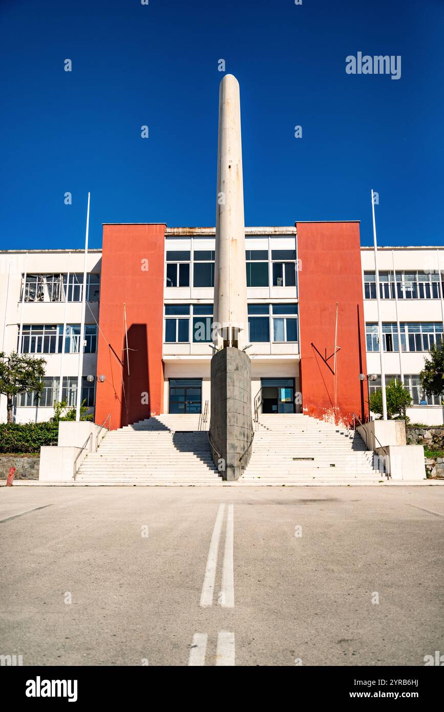 Abandoned buildings of the ex NATO base in Bagnoli Naples Stock Photo ...