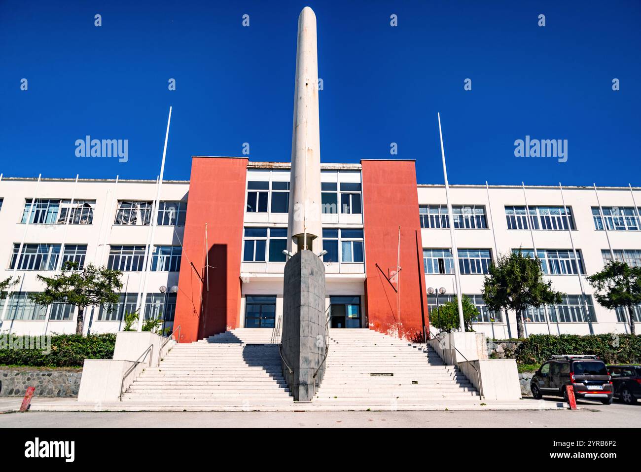 Abandoned buildings of the ex NATO base in Bagnoli Naples Stock Photo ...