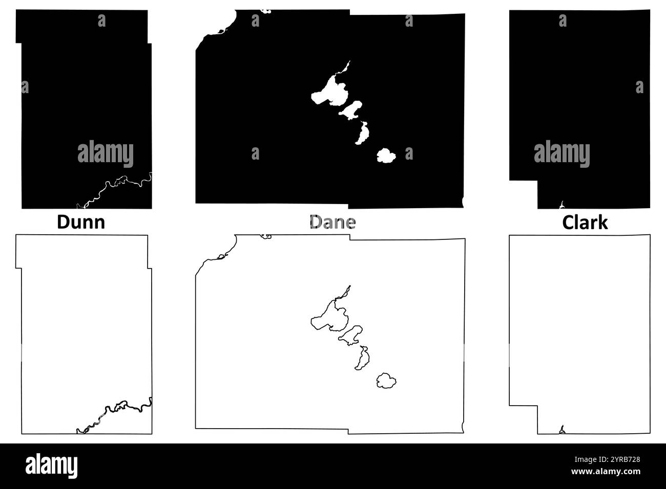 Dunn vector map Black and White Stock Photos & Images - Alamy
