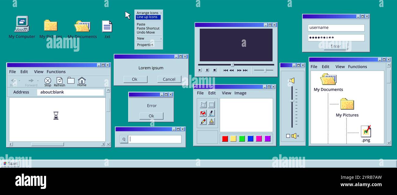 Windows 95 internet Stock Vector Images - Alamy