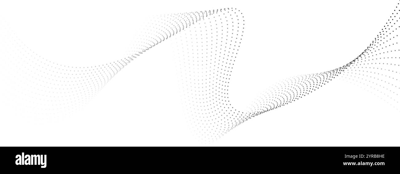 smooth flowing wave gradient dots background. Vector illustration Stock ...