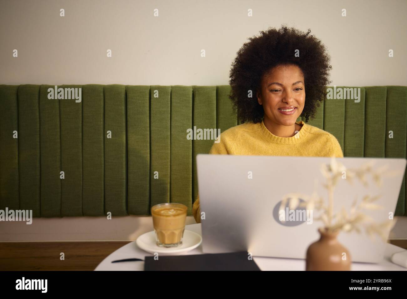 African american student typing essay hi-res stock photography and ...