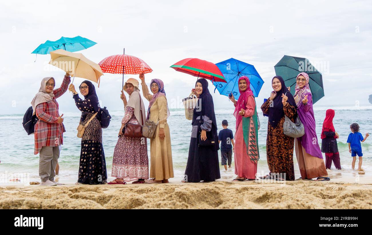 Some people vacation at Sadranan Beach. Sadranan is one of the beaches ...