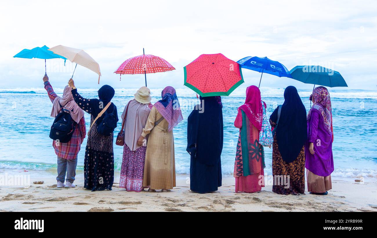 Some people vacation at Sadranan Beach. Sadranan is one of the beaches ...