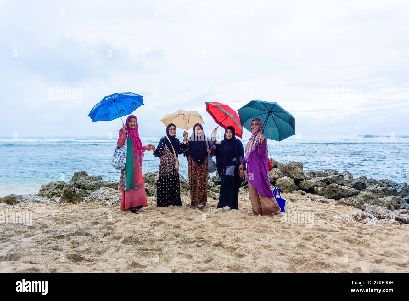 Some people vacation at Sadranan Beach. Sadranan is one of the beaches ...