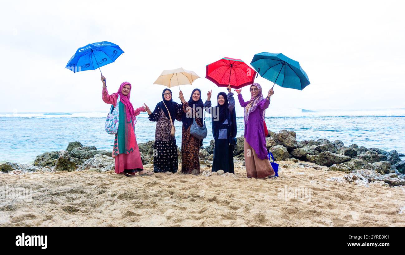 Some people vacation at Sadranan Beach. Sadranan is one of the beaches ...