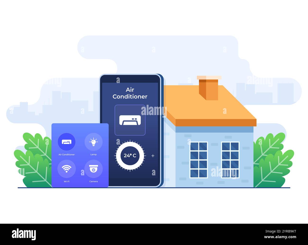 Mobile air conditioner Stock Vector Images - Alamy